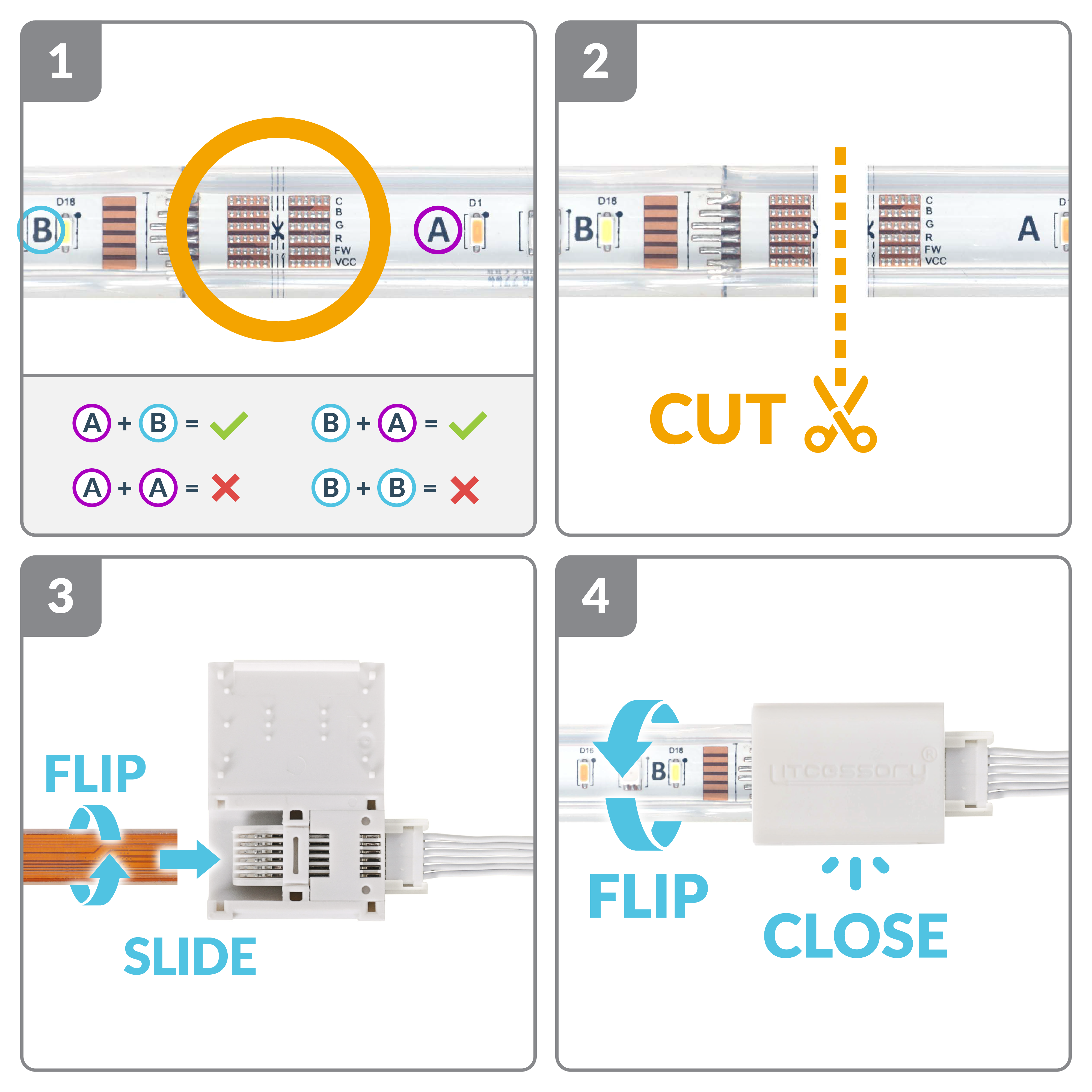 Cut-End to Cut-End Extension Connector